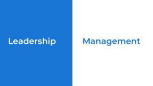Key differences between Leadership and Management