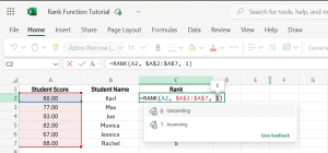 Rank Formula in Excel: Easy Guide to Use Rank Function